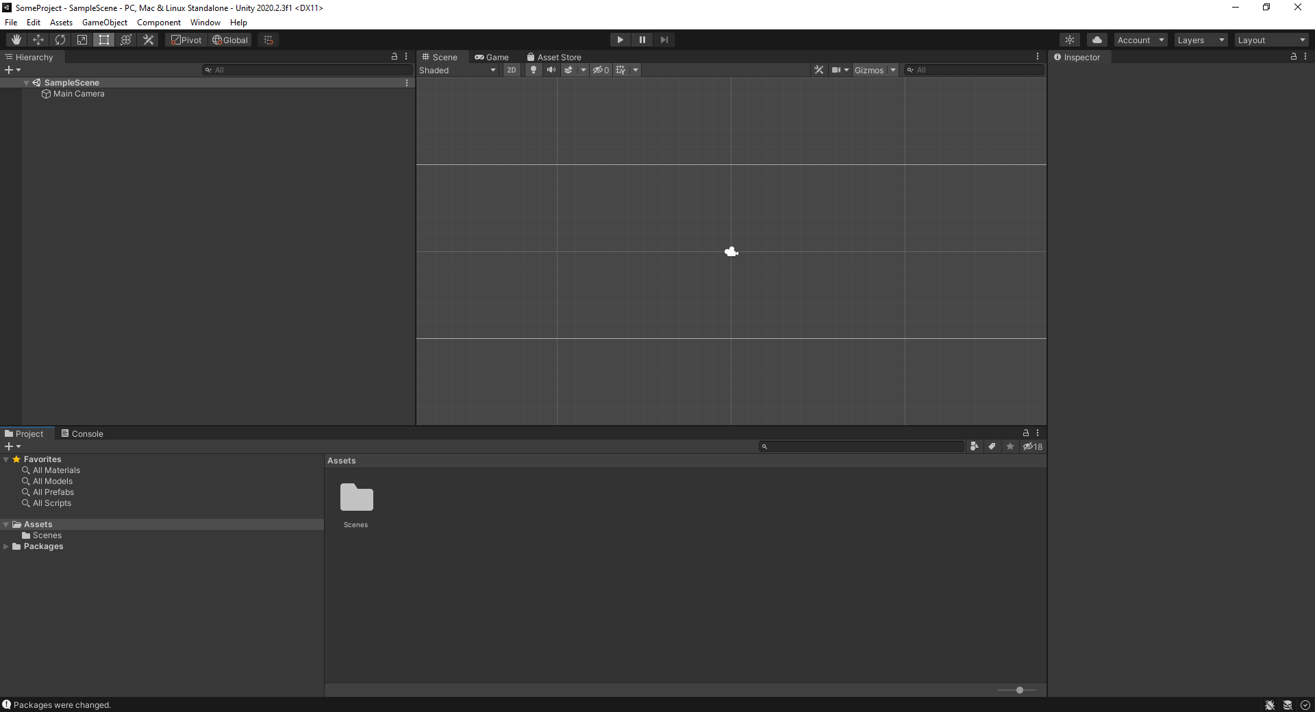 Editor de unidad 2020.2.3f1.